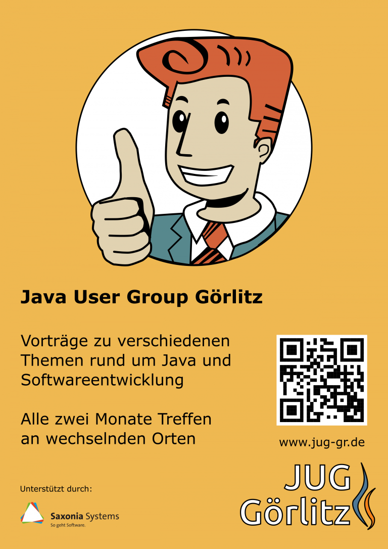 Plakate und Flyer Java User Group Görlitz – Sanguinik.de