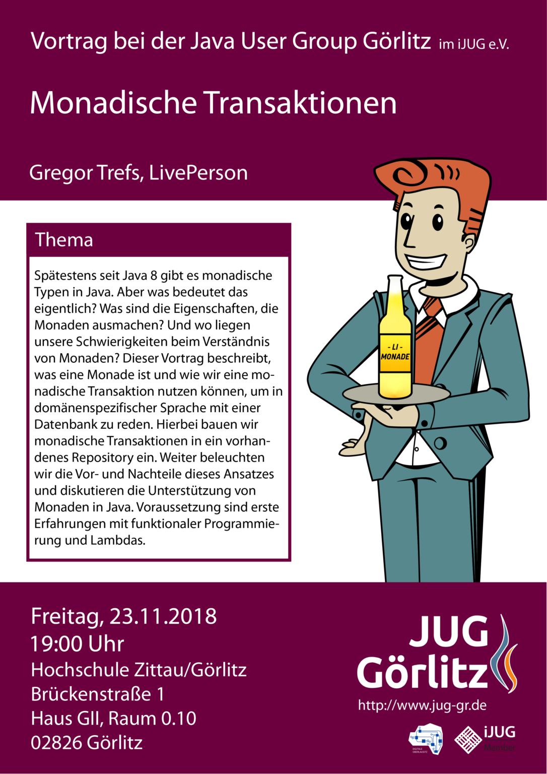 Plakate und Flyer Java User Group Görlitz – Sanguinik.de