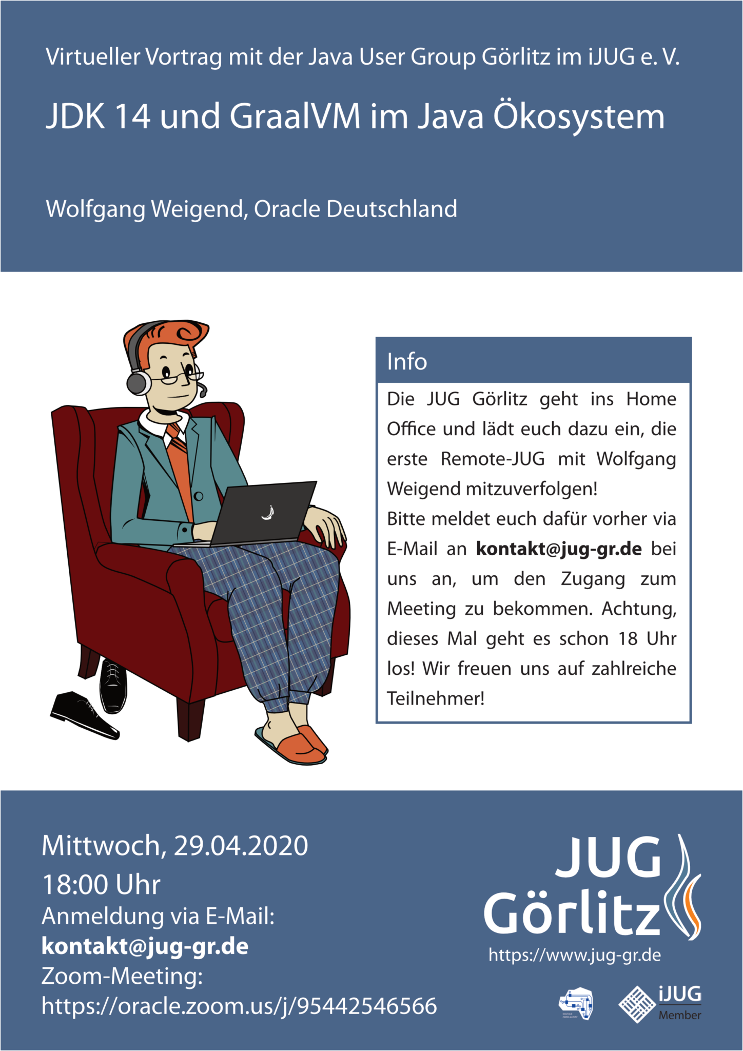 Plakate und Flyer Java User Group Görlitz – Sanguinik.de