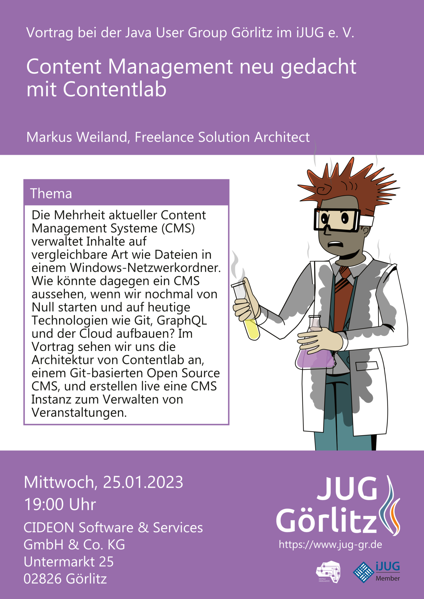 Plakate und Flyer Java User Group Görlitz – Sanguinik.de