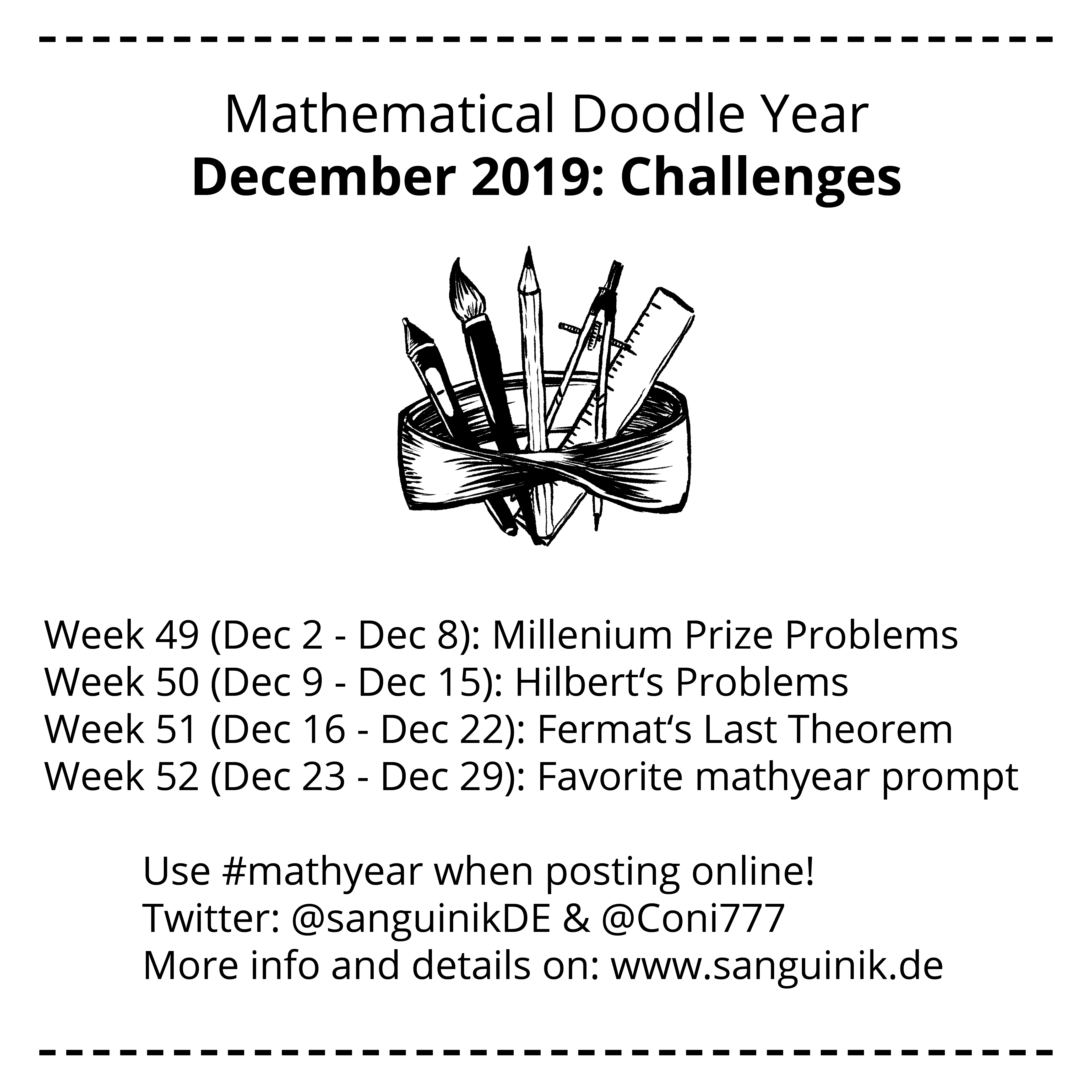 Mathematical Doodle Year // December 2019 Prompts [13] – Sanguinik.de